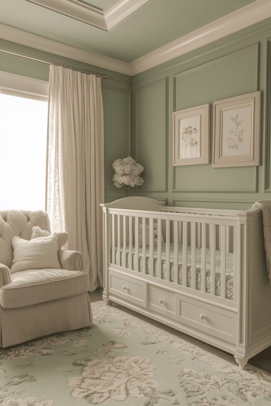 29 Sage Green Nursery Ideas That Create A Calm Happy Room - Courtneys World