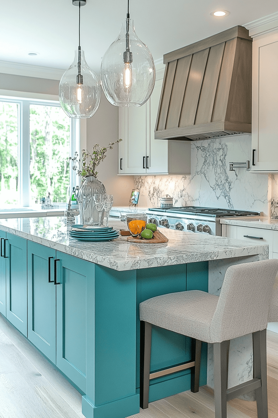 29 Turquoise Kitchen Cabinets For A Happy Colorful Kitchen - Courtneys ...
