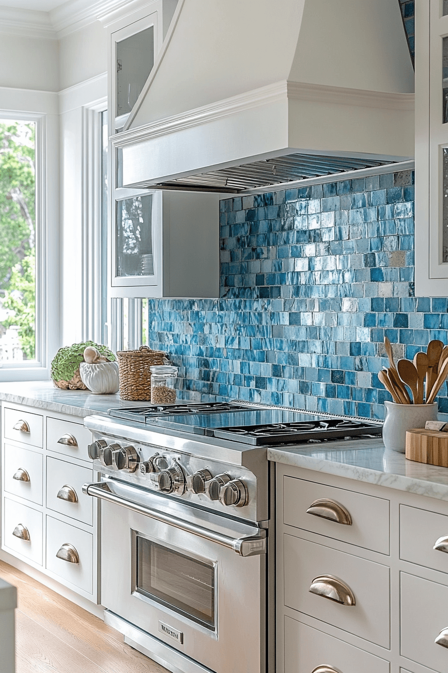29 Blue Backsplash Kitchen Ideas That Feel Cool And Inviting ...