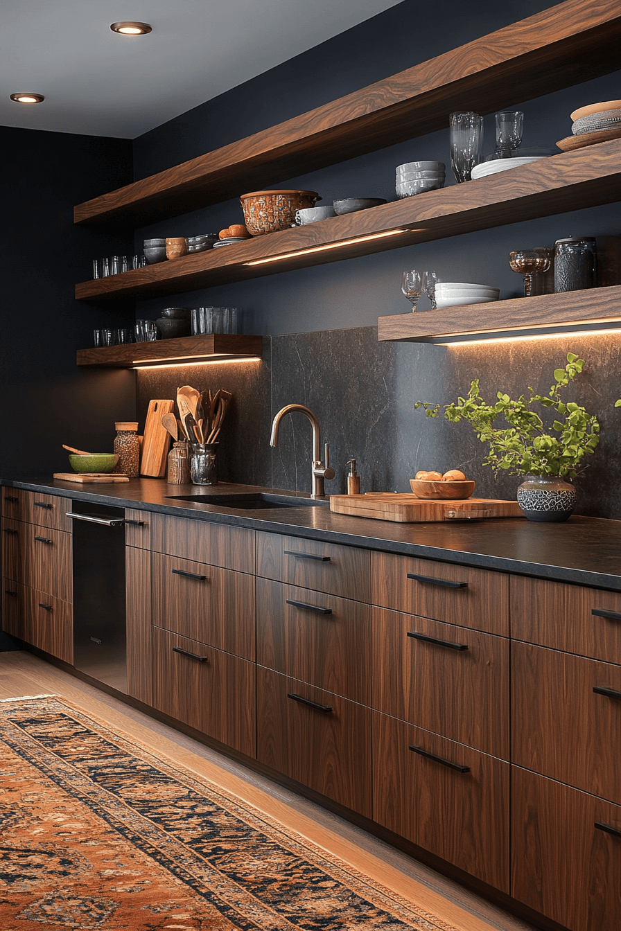 29 Dark Walnut Kitchen Cabinets That Bring Natural Richness Home ...