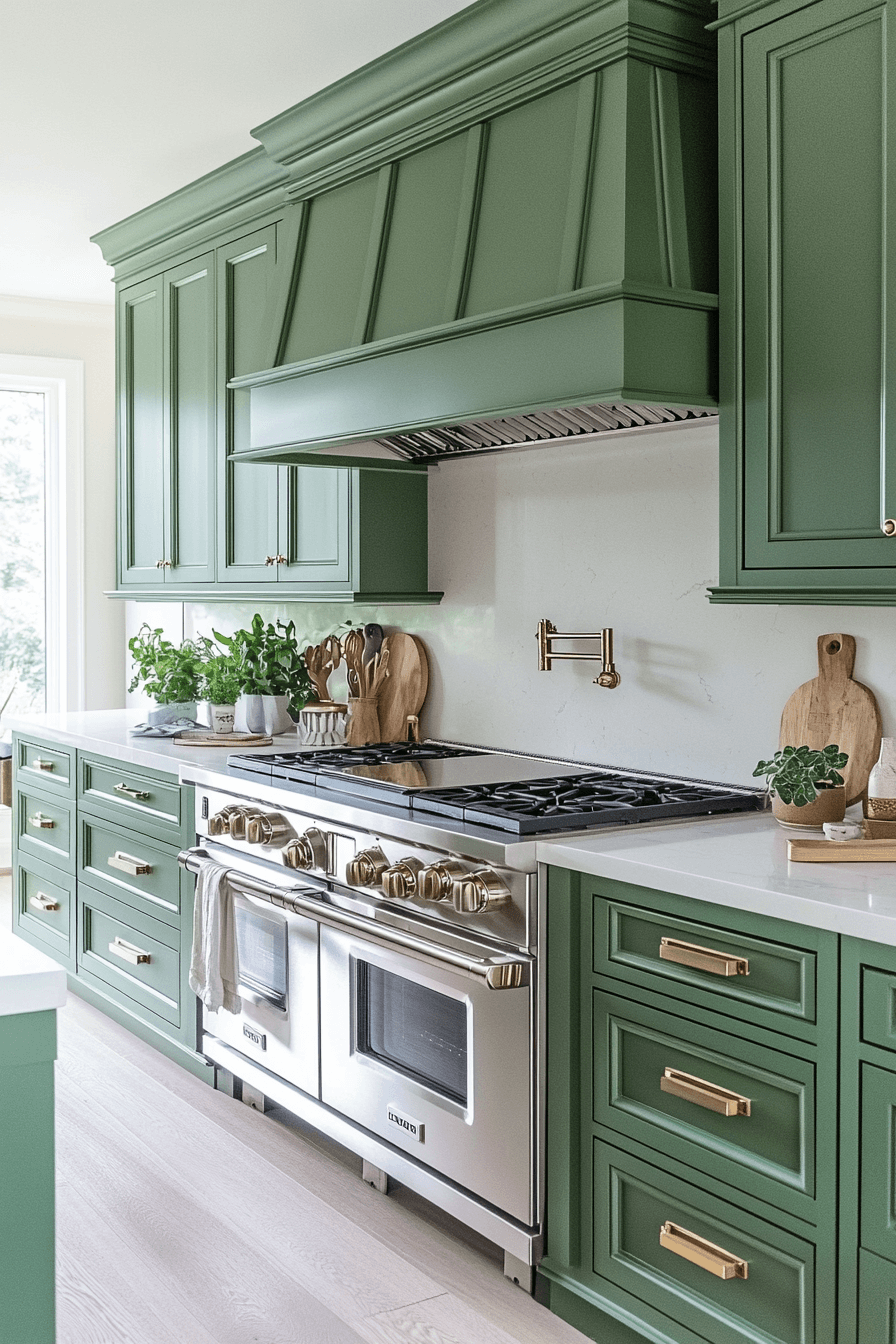 29 Emerald Green Kitchen Cabinets That Bring Jewel Tone Joy Home ...