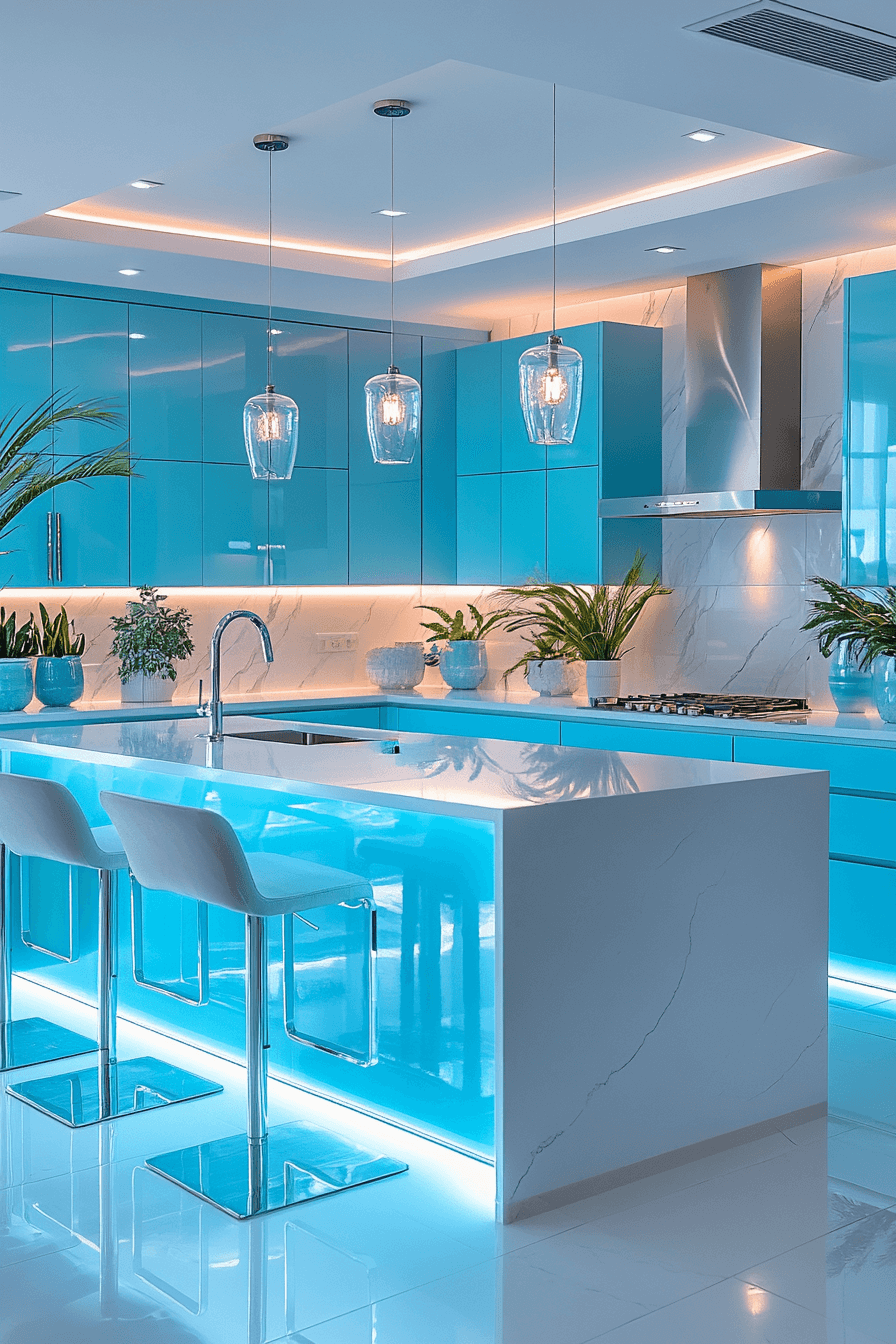 29 Turquoise Kitchen Cabinets For A Happy Colorful Kitchen - Courtneys ...