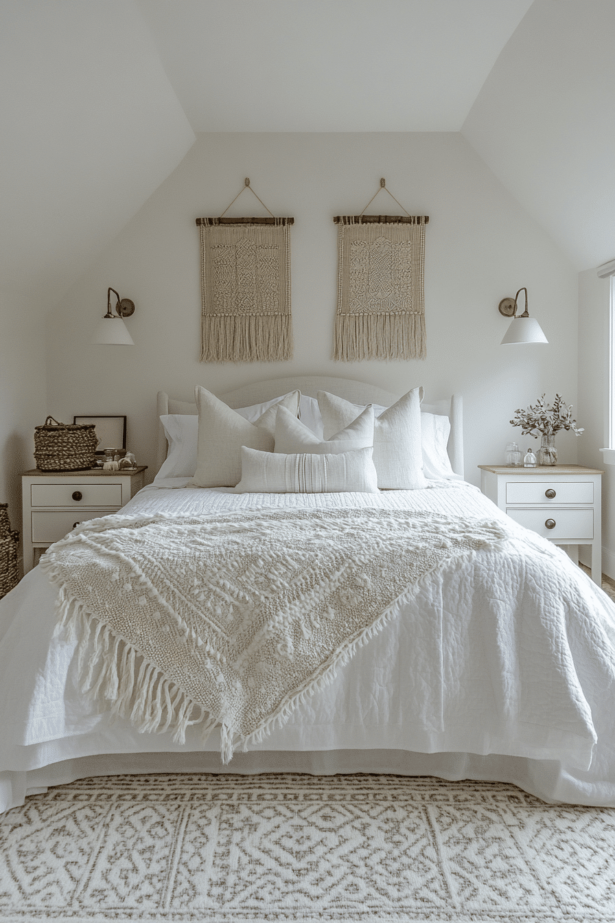 29 White Boho Bedroom Ideas That Feel Light And Airy - Courtneys World