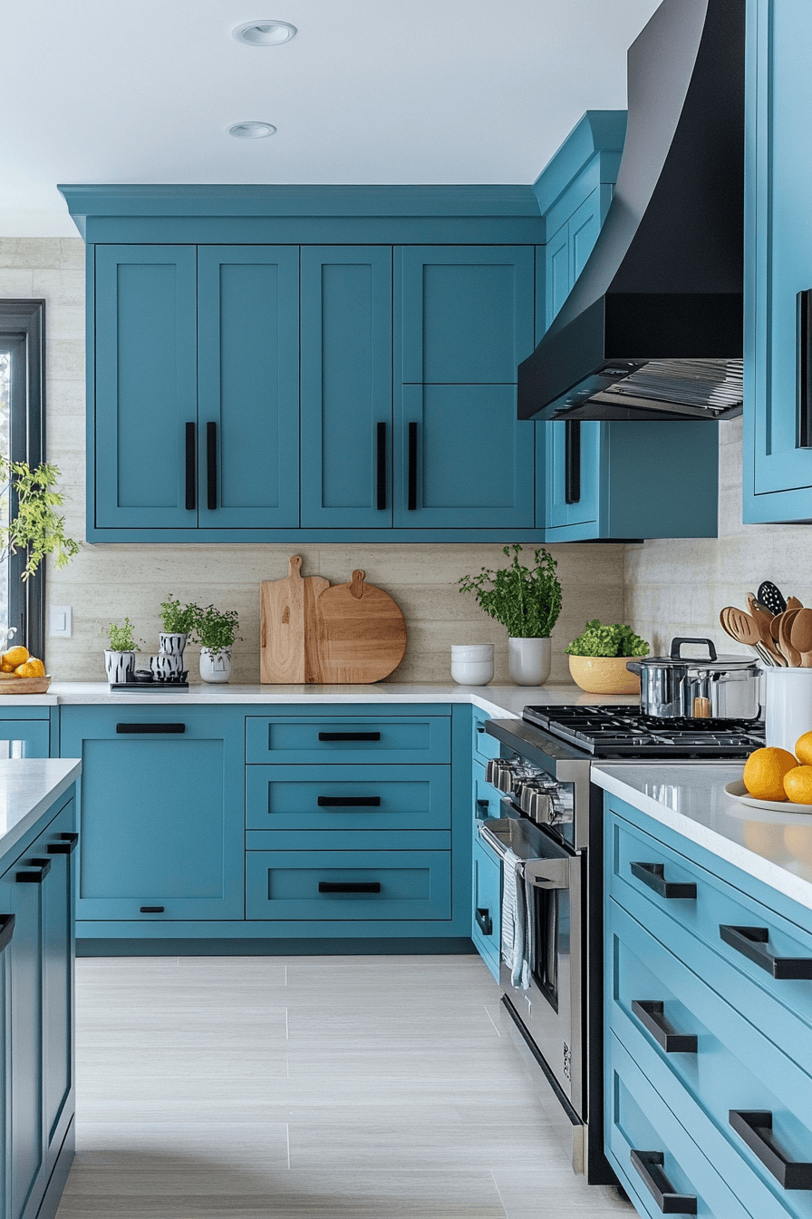29 Turquoise Kitchen Cabinets For A Happy Colorful Kitchen - Courtneys ...