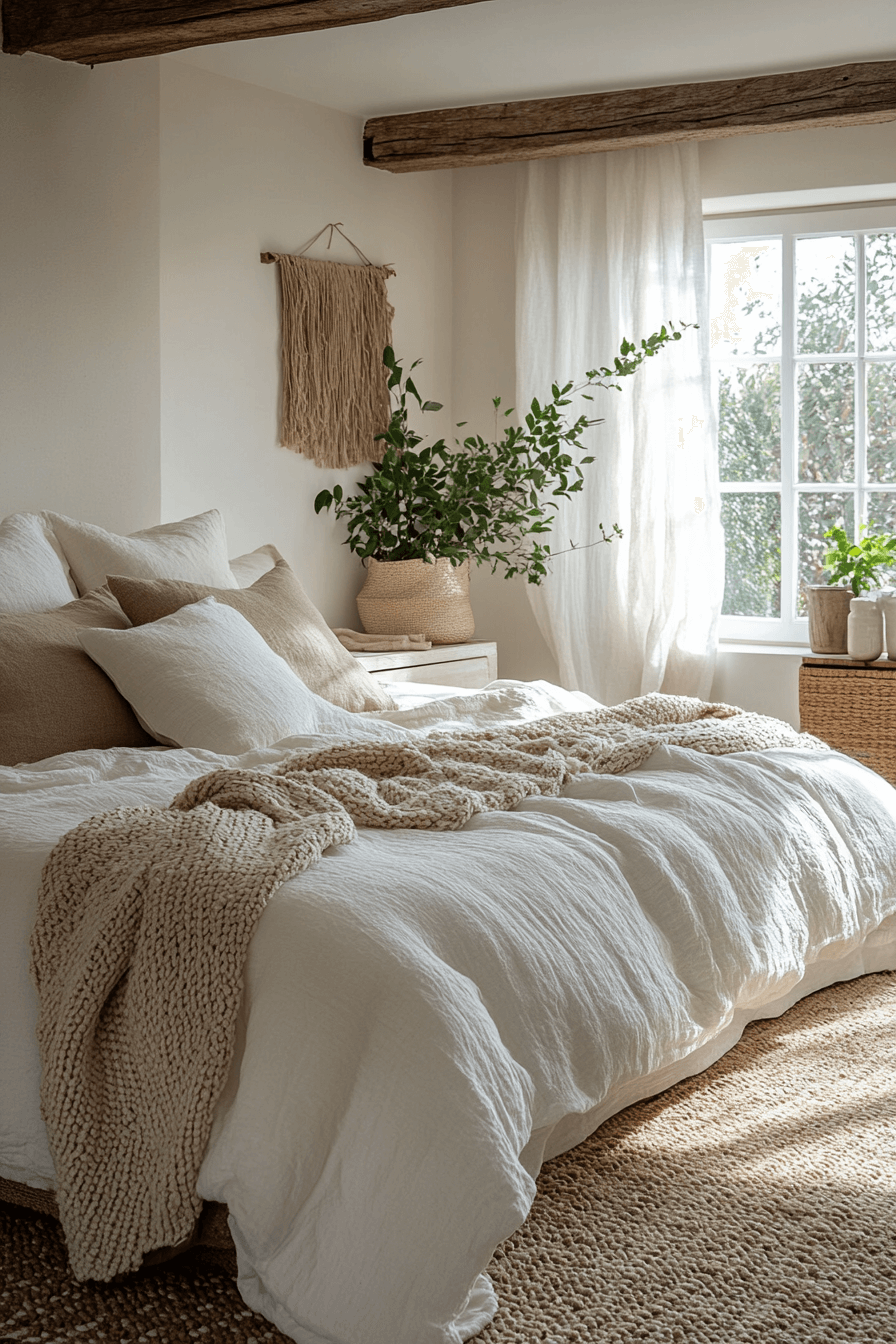 29 White Boho Bedroom Ideas That Feel Light And Airy - Courtneys World