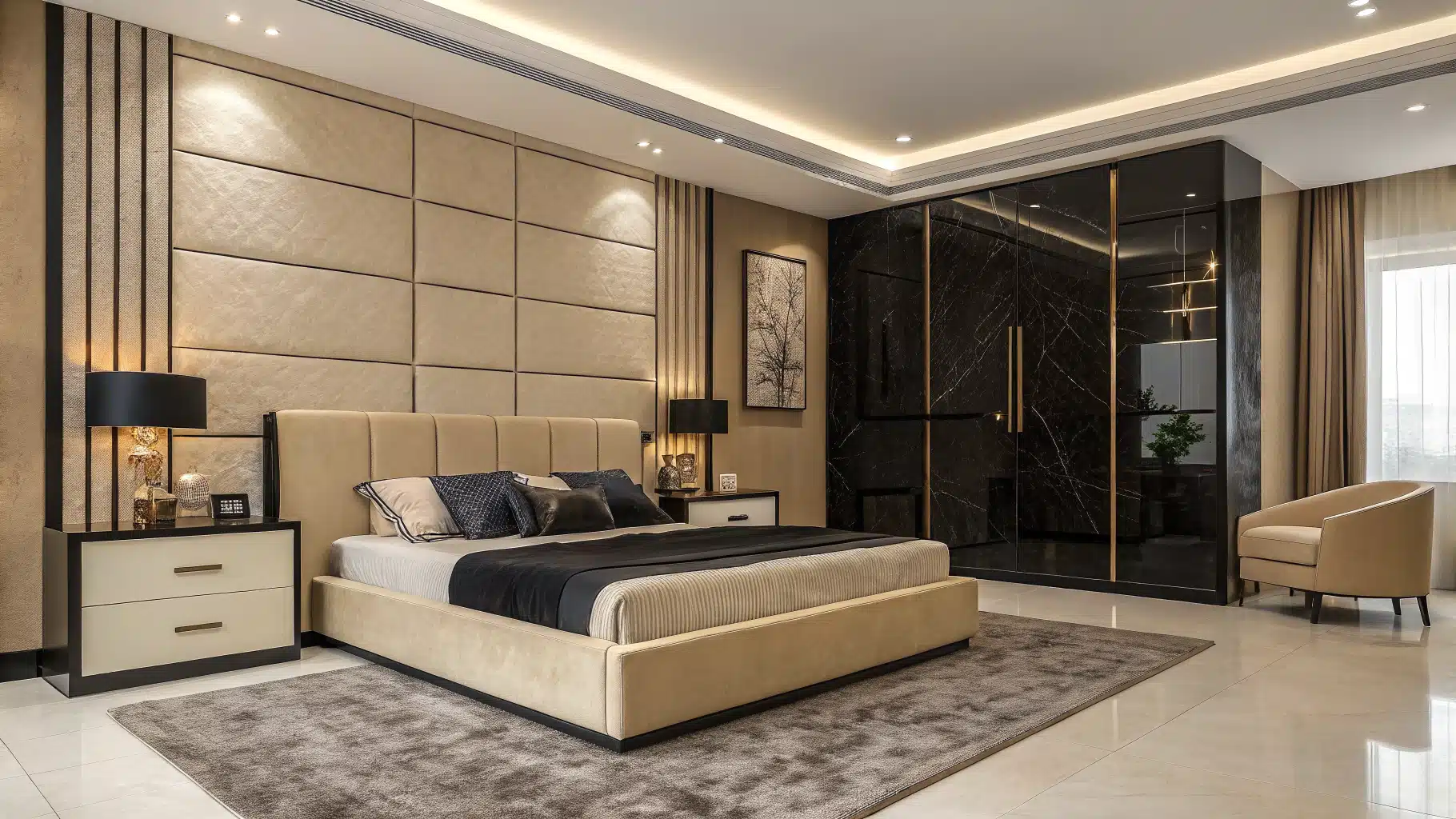 29 Beige And Black Bedroom Ideas That Create Sophisticated Contrast ...